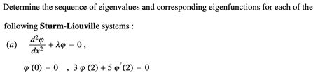 solved determine the sequence of eigenvalues and