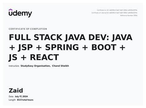 Udemy Fullstackdevelopment Java Springboot Javascript React