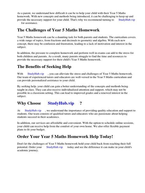 Homework Year 5 Maths Pdf Worksheet Mathematics