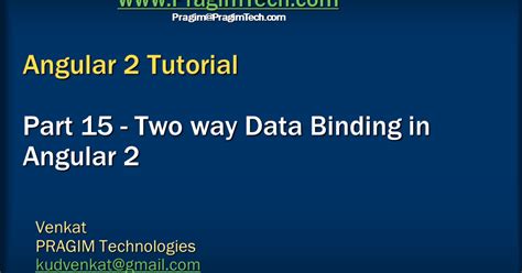 Sql Server Net And C Video Tutorial Two Way Data Binding In Angular 2