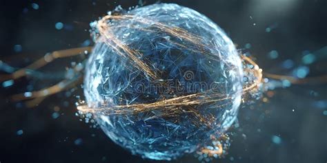 Celestial Orb Stunning Abstract Sphere Artwork Stock Illustration Illustration Of Blue Render