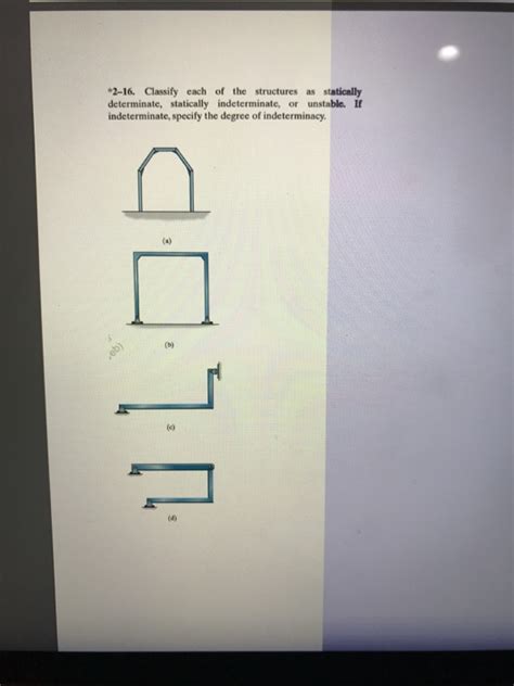 Solved 2 15 Classify Each Of The Structures As Statically