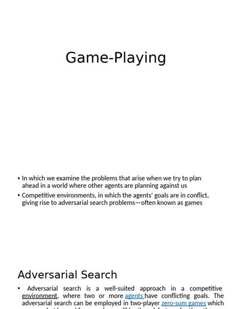 Game Playing Pdf Applied Mathematics Algorithms And Data Structures