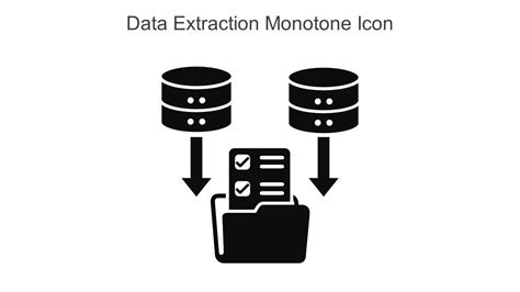 data extraction monotone icon in powerpoint pptx png and editable eps