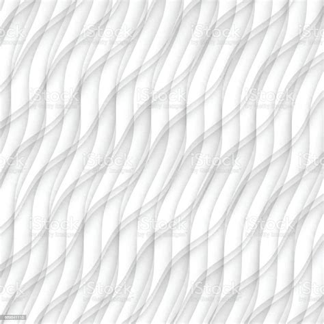 원활한 추상 패턴입니다 화이트 텍스처입니다 웨이브 물결 모양 현대 기하학적 흰색 배경입니다 인테리어 디자인 벽 3d 벡터 일러스트 레이 션 0명에 대한 스톡 벡터 아트 및