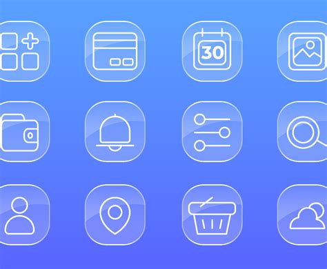Glassmorphism Icon Collections