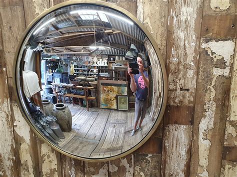 Brass Convex Mirror