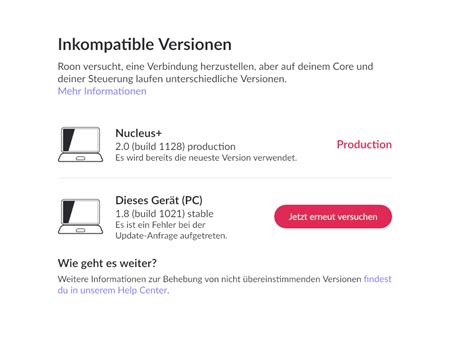 core roon 2 0 pc roon 1 8 incompatible no access to core via ipad