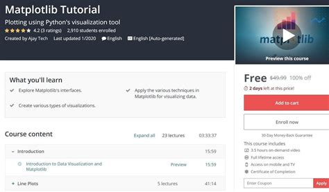 [100 off] matplotlib tutorial udemy 100 off course r udemyfreecourses