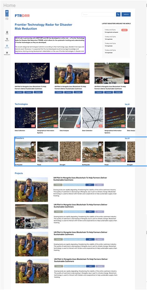 New Home Page Design Issue SDG AI Lab Digital Technologies Radar GitHub