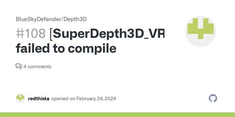 SuperDepth D VR Fx Failed To Compile Issue BlueSkyDefender Depth D GitHub