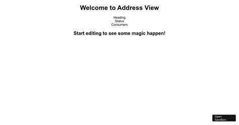 Address Codesandbox