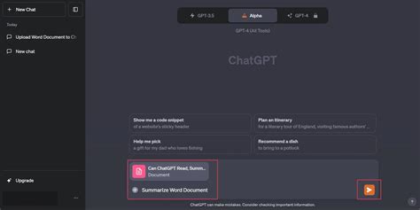 chatgpt alpha upload read and create word documents updf