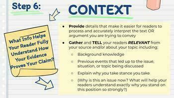 GOOGLE SLIDES PRESENTATION Creating The CER Paragraph TPT