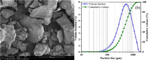 Sem Image A And Particle Size Distribution B Of Sap Download