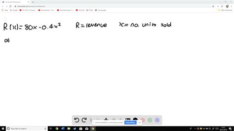 Solved Revenue A Manufacturer Finds That The Revenue Generated By Selling X Units Of A Certain