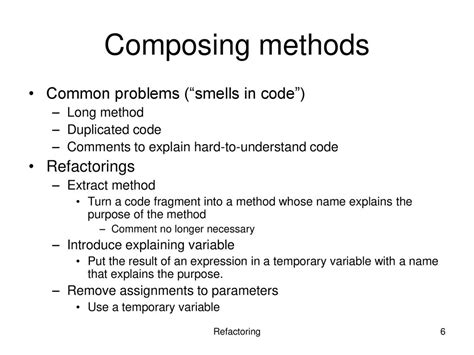 Improving The Structure Of Existing Code Ppt Download