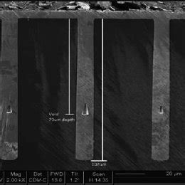 FIB SEM cross section of a nominally µm diameter and µm deep via Download Scientific