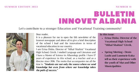 Innovet Albania Newsletter Issue 11 English Albanianskills