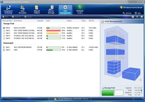 Windows Home Server Disk Management Add In