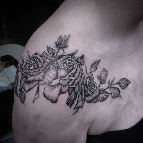 50 Cool Rose Shoulder Tattoo Ideas