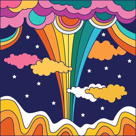 Illustration Psychedelic Background Vector Colorfull Vector Eps 10
