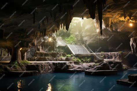 Premium Ai Image Underground Springs In The Cave Professional