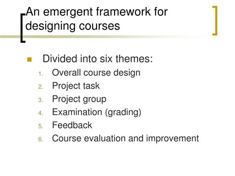 Ppt Project Based Learning An Emergent Framework For Designing
