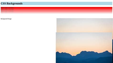 Css Backgrounds