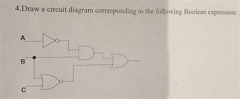 Solved 4draw A Circuit Diagram Corresponding To The