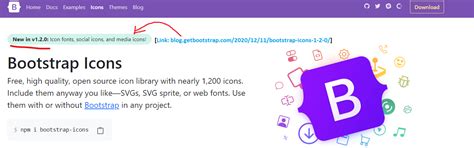 The News Headline On The Site Does Not Lead To The Latest Release Issue Twbs Icons GitHub