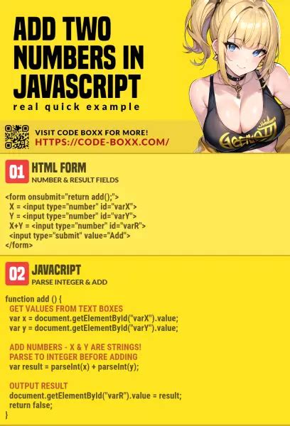 Add Two Numbers In Javascript Simple Examples