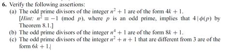 Solved Primitive Roots And Indices Topic In Elementary Chegg