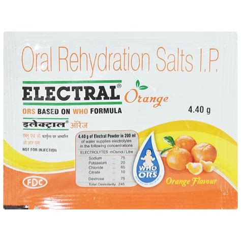 Electral Powder Orange Flavour 4 40gm Sachet 1s Price Uses Side