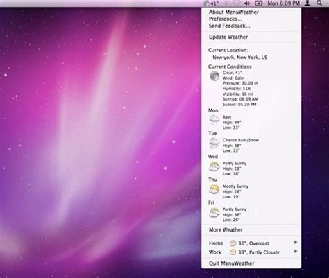 Show Weather In The Mac Os X Menu Bar