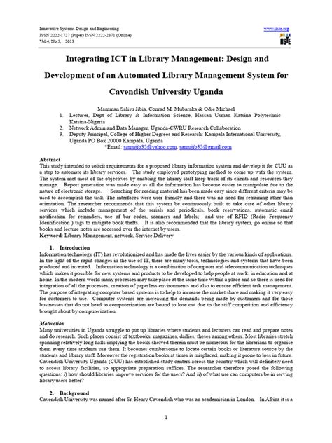 Integrating Ict In Library Management De Pdf Libraries Networking