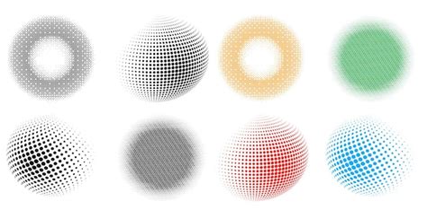 Premium Vector Set Design Elements Symbol Editable Halftone Frame Dot Circle Pattern On White