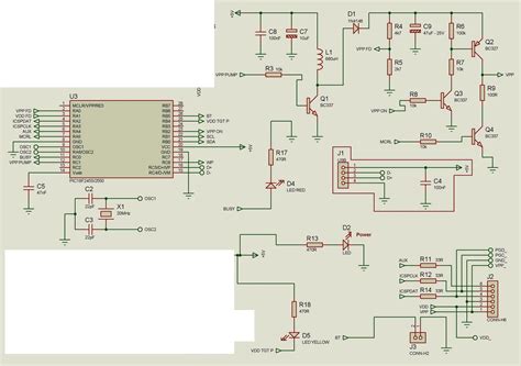 PICKit Colon Circuit Diagram And Single Layer Simplified PCB
