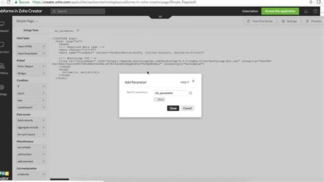Create Html Pages In Zoho Creator Part 1 Youtube