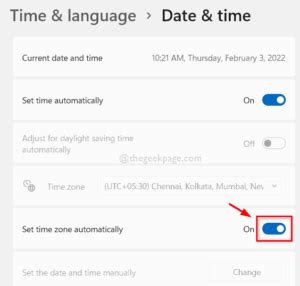 How To Enable Or Disable Set Time Zone Automatically In Windows