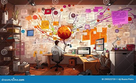 Creative Business Brainstorming Illustration And Ideating For Innovative Projects Stock