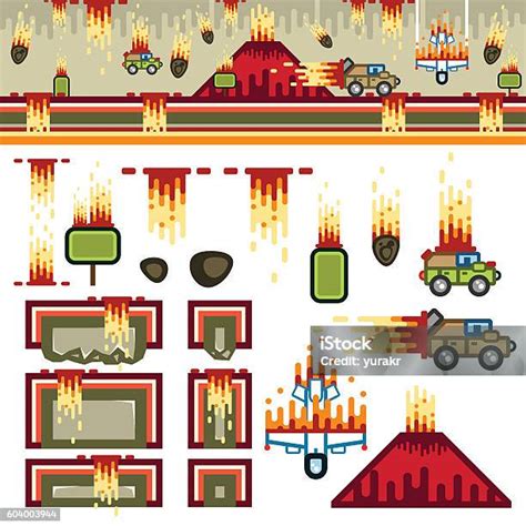 아마겟돈 플랫 게임 레벨 키트 2차 도형에 대한 스톡 벡터 아트 및 기타 이미지 2차 도형 Brand Name Video