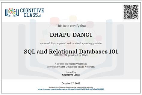 Dhapu Dangi On Linkedin Sql Relationaldatabase Certification