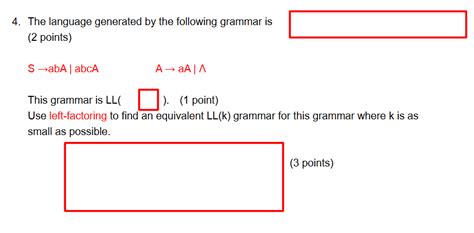 Solved 4 The Language Generated By The Following Grammar Is