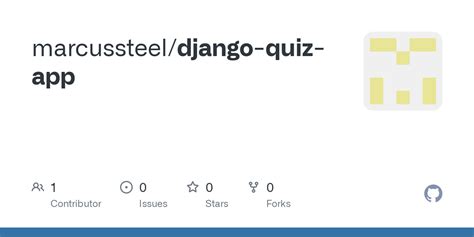 GitHub Marcussteel Django Quiz App
