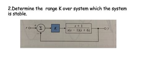 solved 2 determine the range k over system which the system