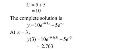 classical solution technique to solve a first order ode numerical