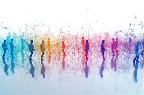 A Network Of People Connected Via A Small Neural Network Stock Image Image Of Technology