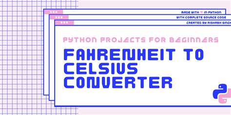 how to build an fahrenheit to celsius converter in python dev community