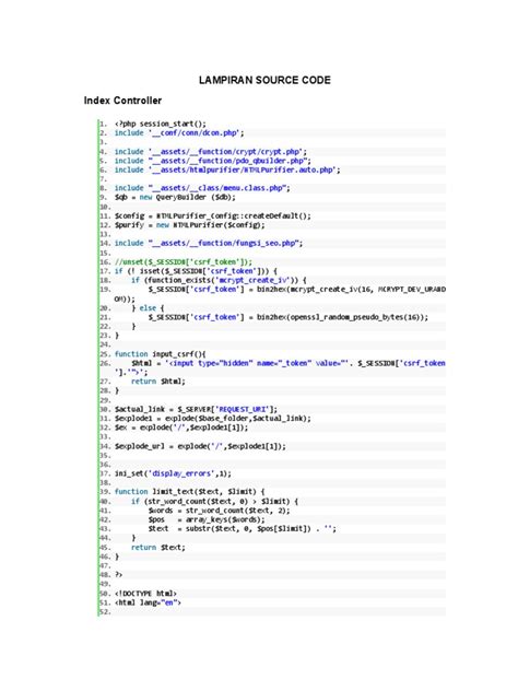 Lampiran 2 Source Code Pdf Web Software World Wide Web